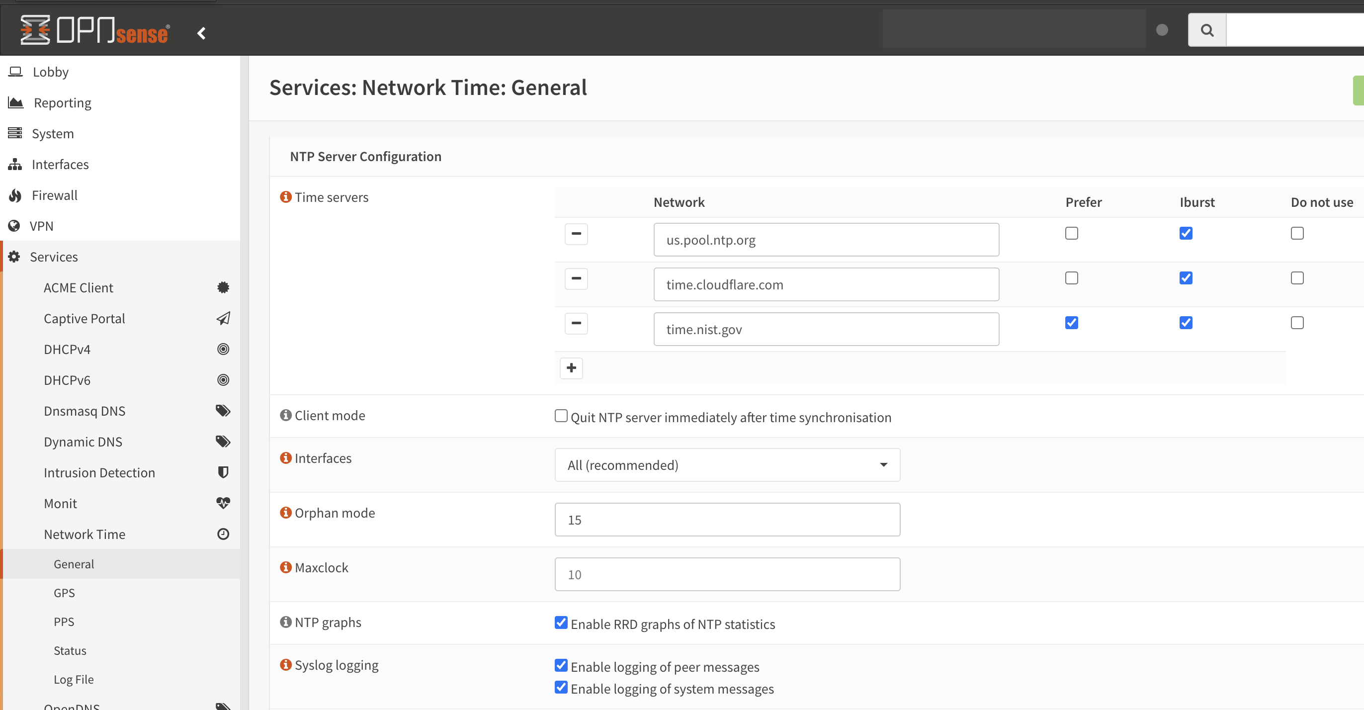 OPNsense NTP - DannyEckes.com
